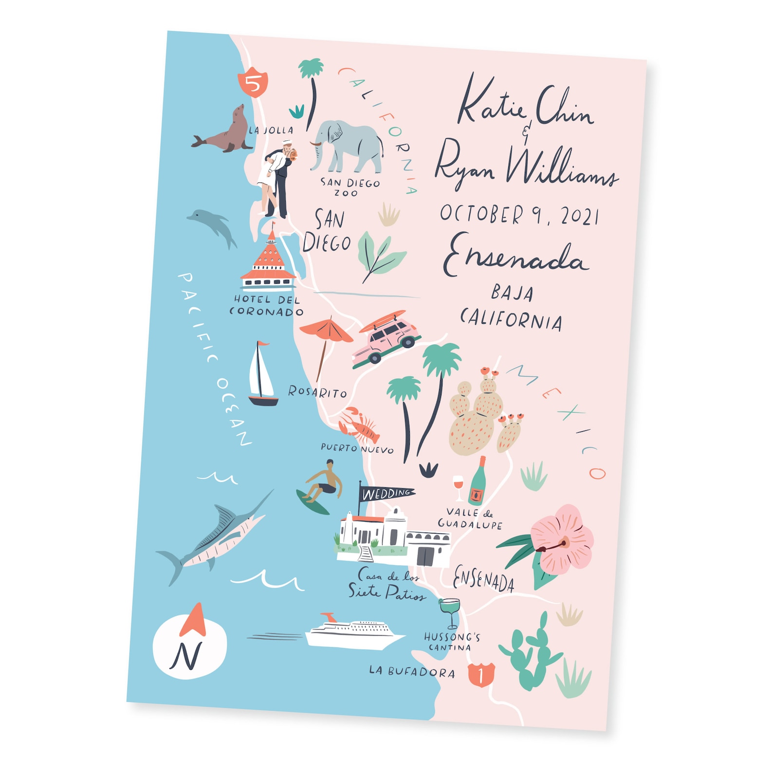 Custom Wedding Invitation Map Save the Date Welcome Map - Etsy