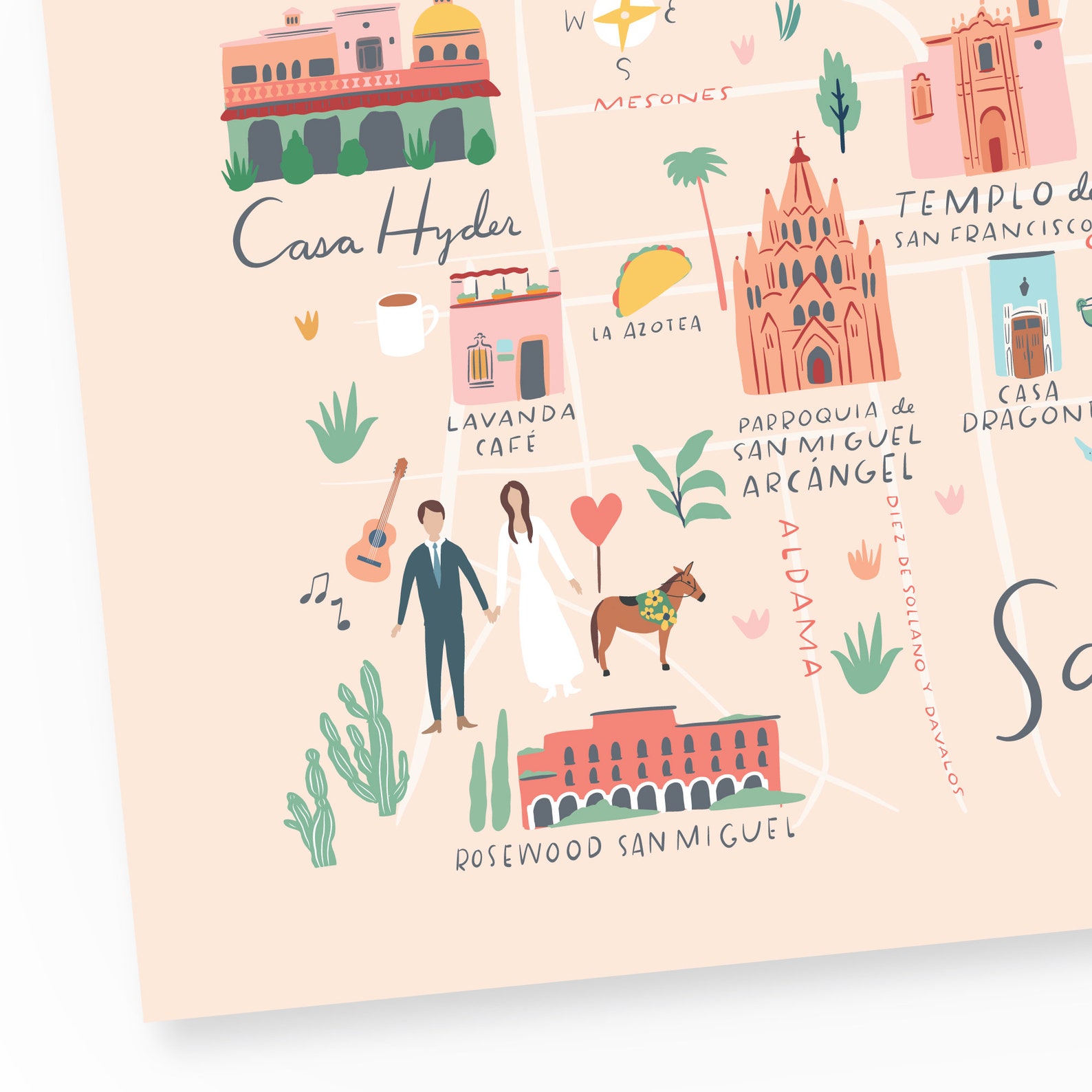 Custom Wedding Invitation Map Save the Date Welcome Map - Etsy