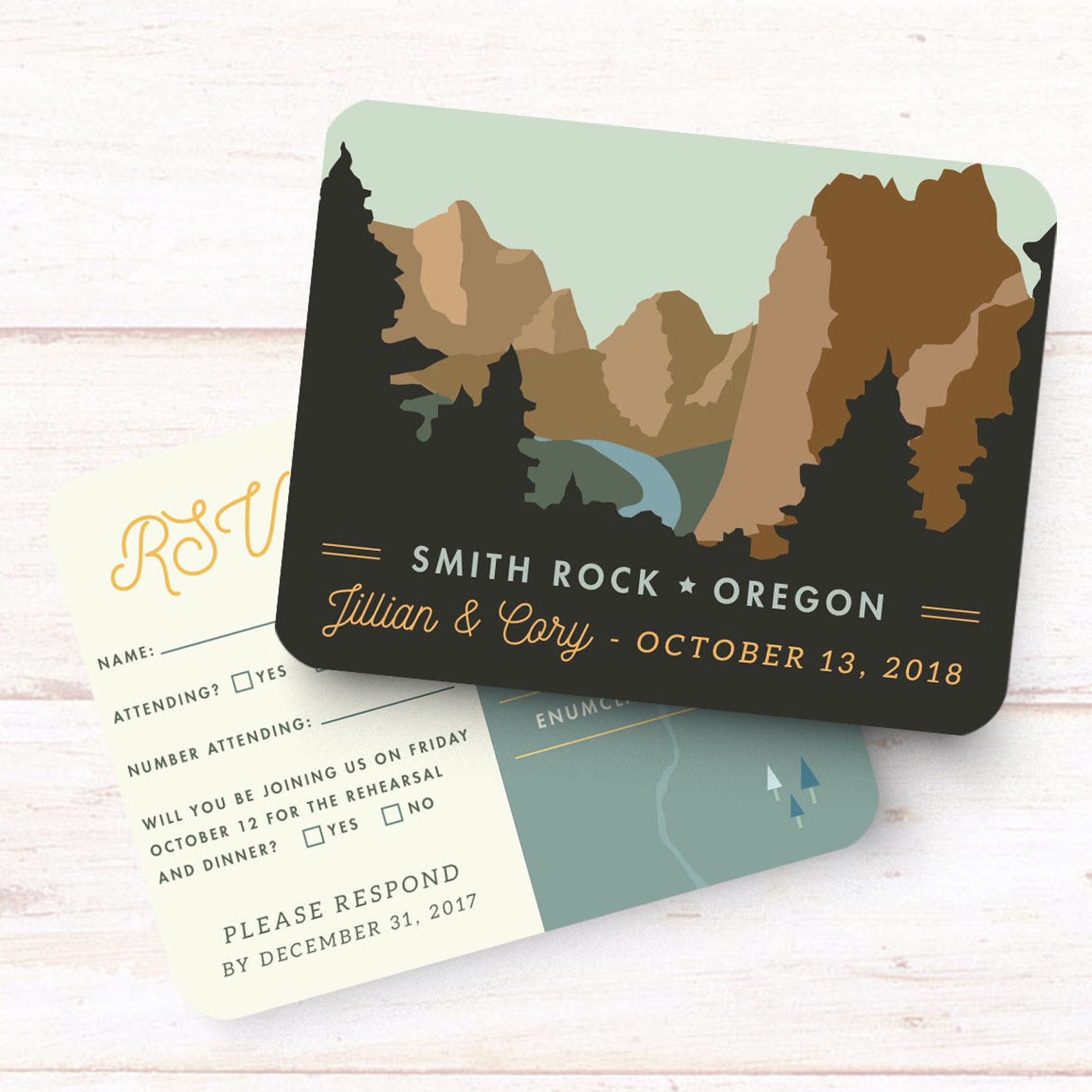 Map Invitation Suite Save the Date Reply Card Itinerary | Etsy