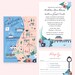 Custom Save the Date Map Invitation Welcome Map Itinerary - Etsy