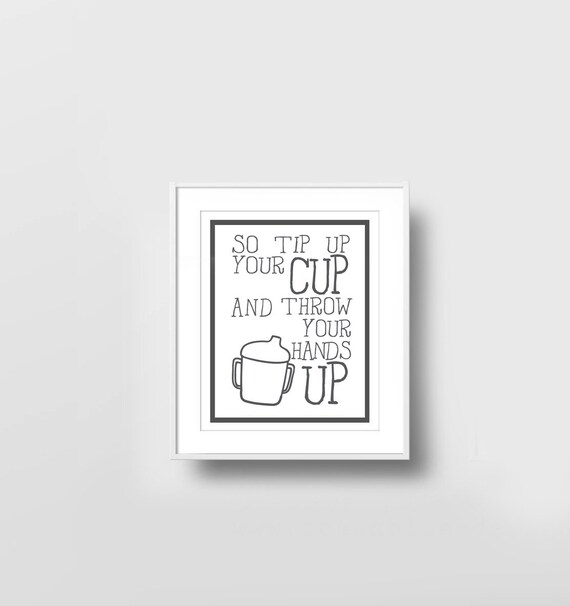 Tip up Your Cup and Throw Your Hands up Sippy Cup | Etsy Hong Kong
