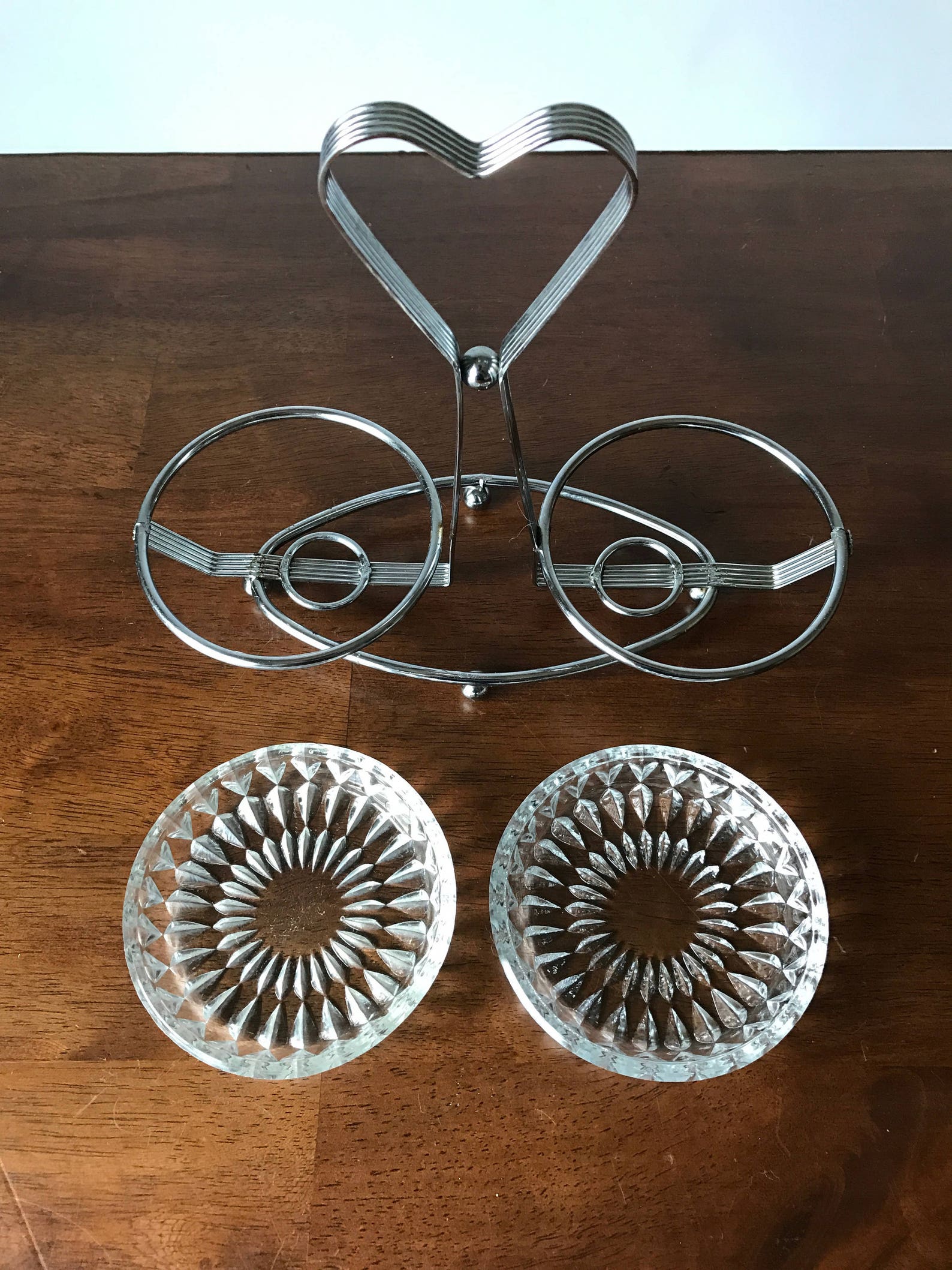 Vintage Condiment Dish, Condiment Set, Snack Set, Serving Set, Metal ...