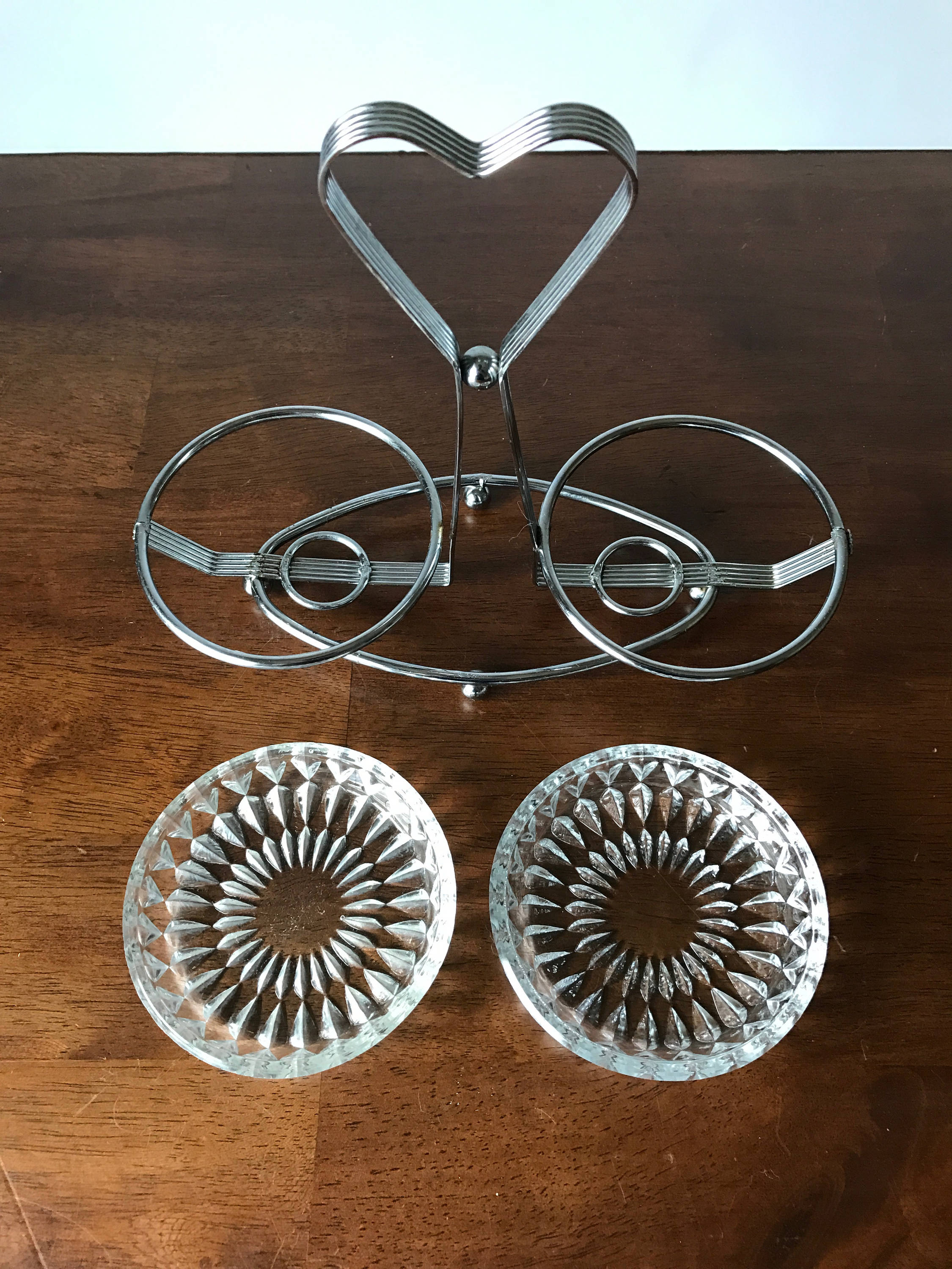 Vintage Condiment Dish, Condiment Set, Snack Set, Serving Set, Metal ...