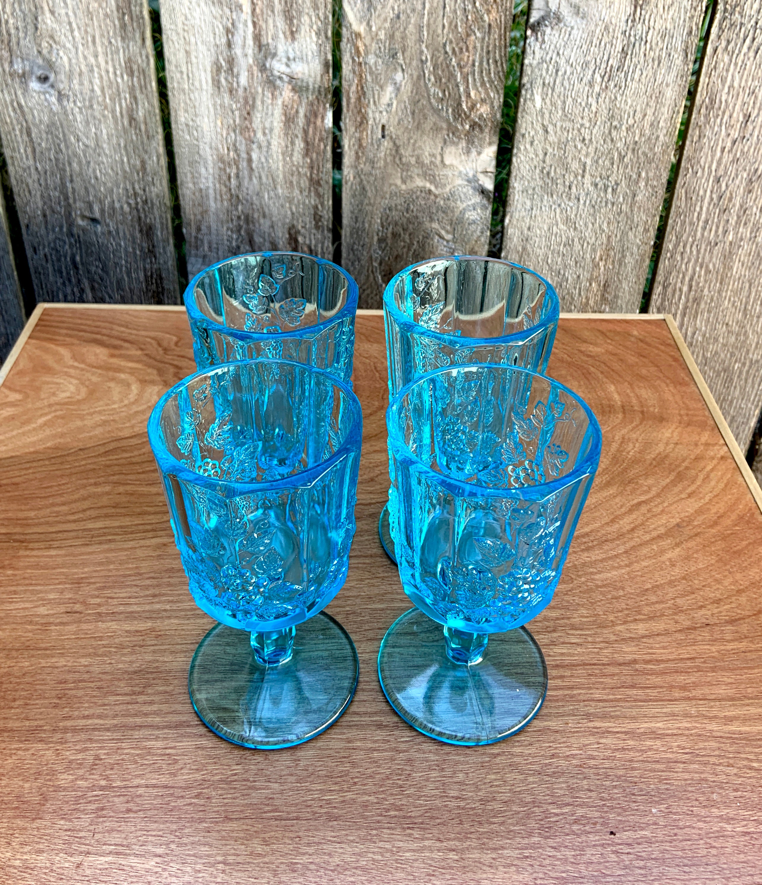 Vintage Westmoreland Blue Glass Goblet Vintage Blue Glass - Etsy