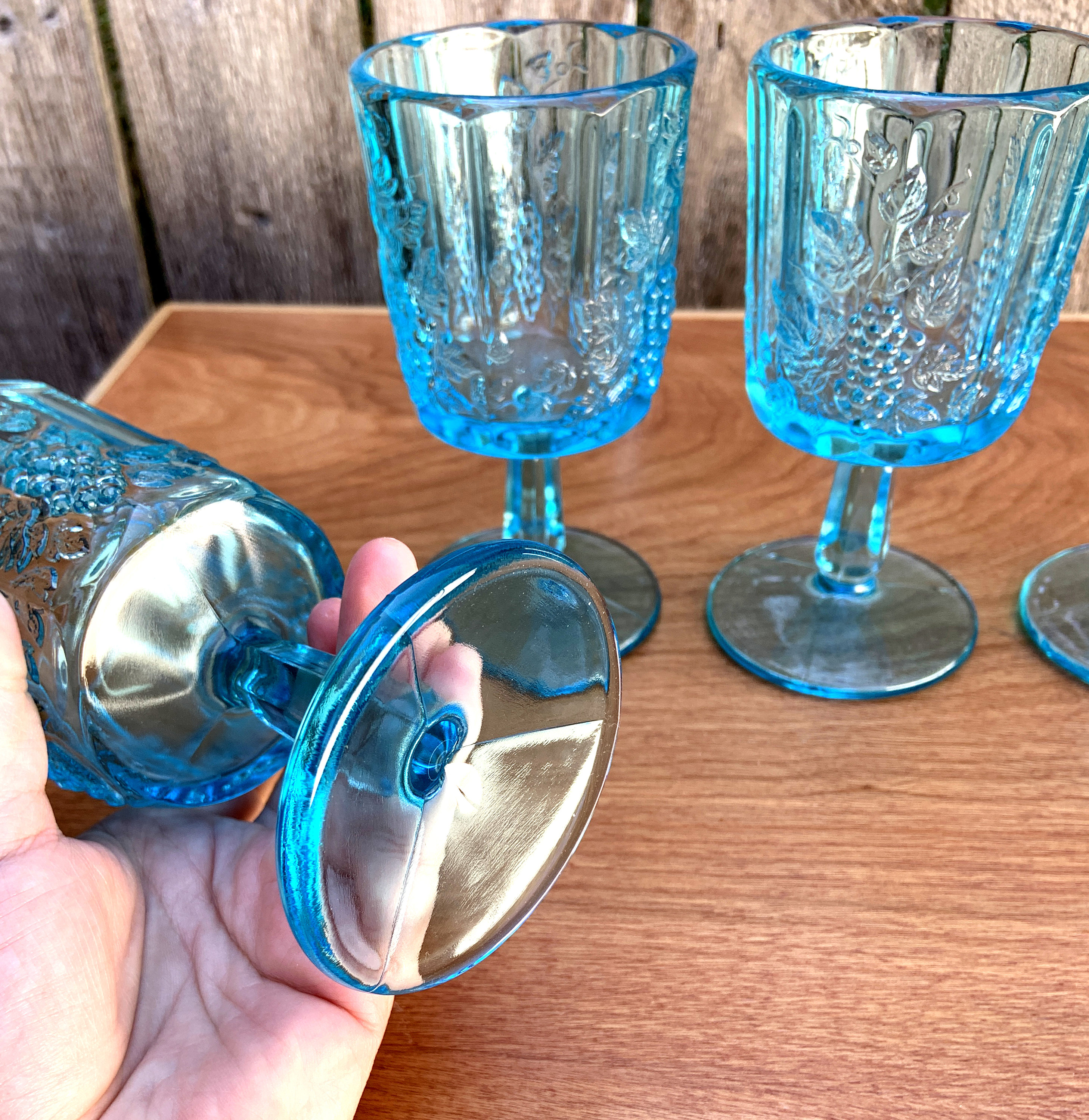 Vintage Westmoreland Blue Glass Goblet Vintage Blue Glass - Etsy