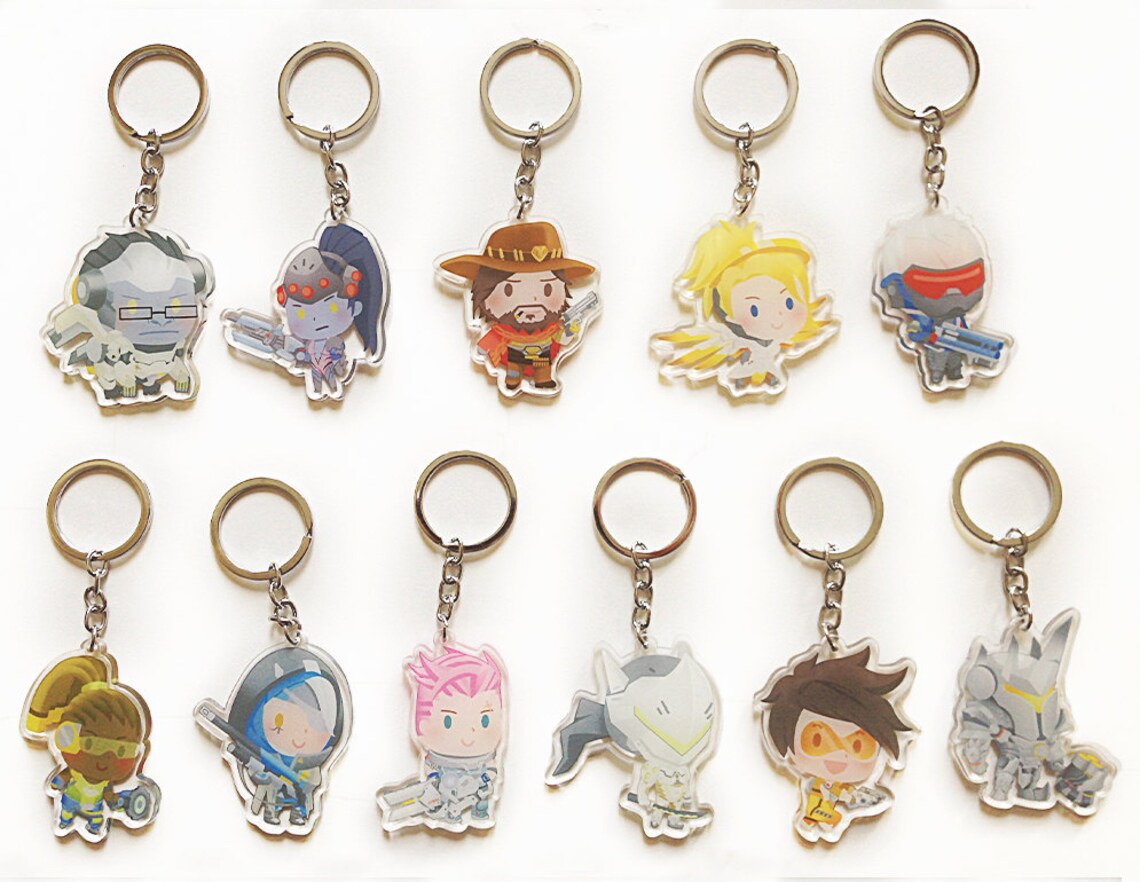 Chibi 2 Keychain Charm | Etsy