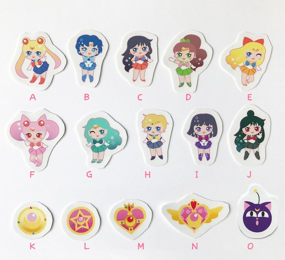 Sailor Moon Sailor Scouts Decal Sailor Jupiter Paper Bumper Stickers ...