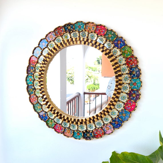 Peruvian Mirrors Rainbow 60cm Interior | Etsy