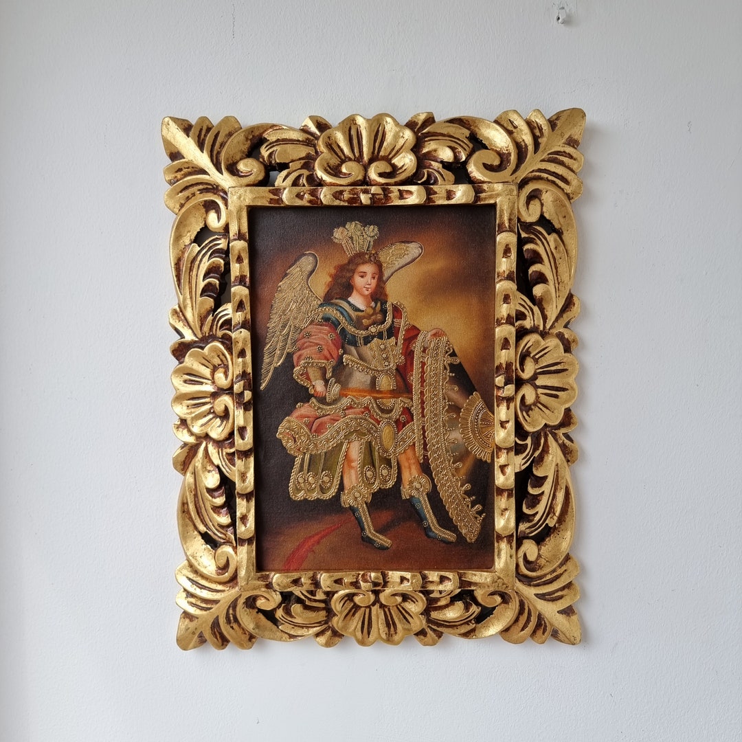 Cusco Painting With Frame saint Michael the Arcangel Religious Art ...