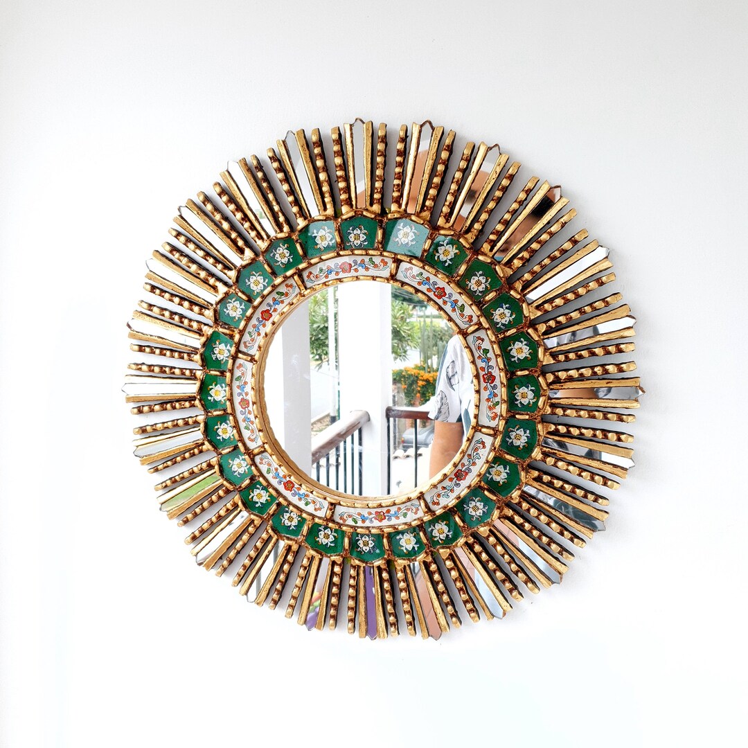Peruvian Mirrors Green Lima 60cm Wall Mirror Home Decoration Decorative ...