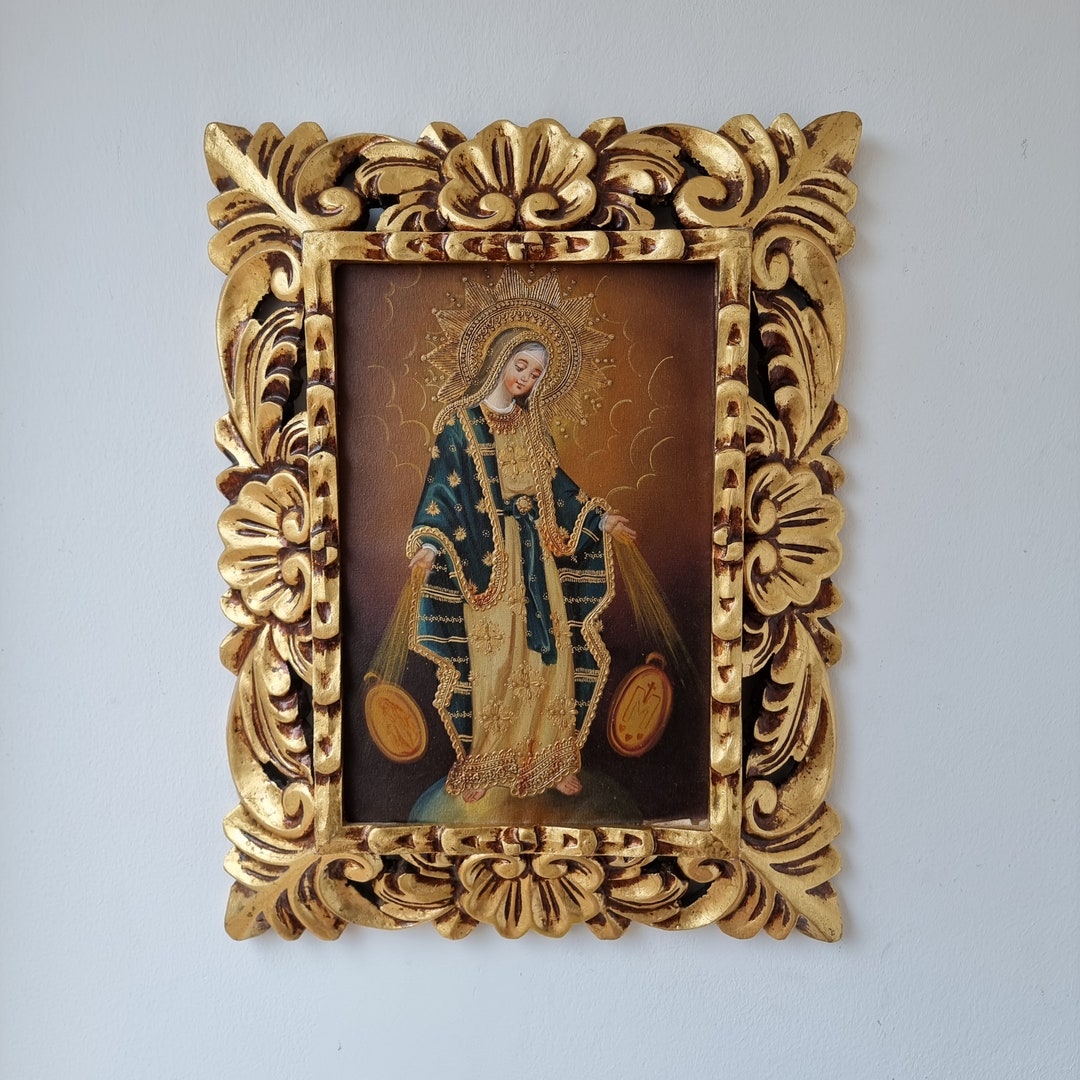 Cuzco Painting With Frame miraculous Medal Religious Art Interior ...
