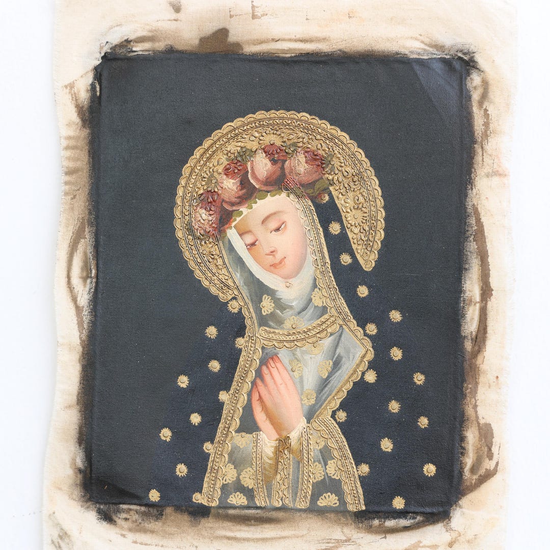 Pintura Cuzqueña Arte Colonial Andino Hecho a Mano En Perú | Virgen ...