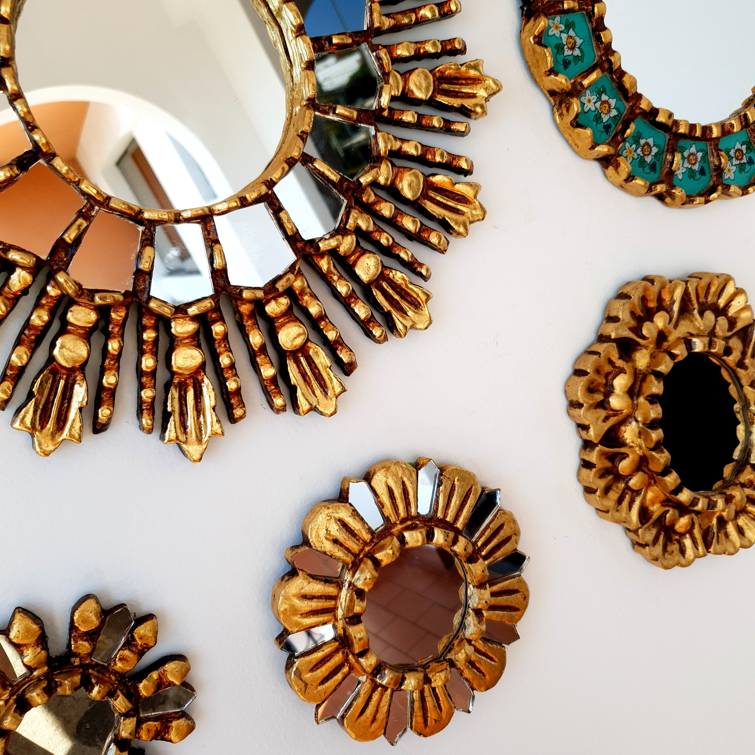 Peruvian Mirrors set 8 Platino Interior - Etsy UK