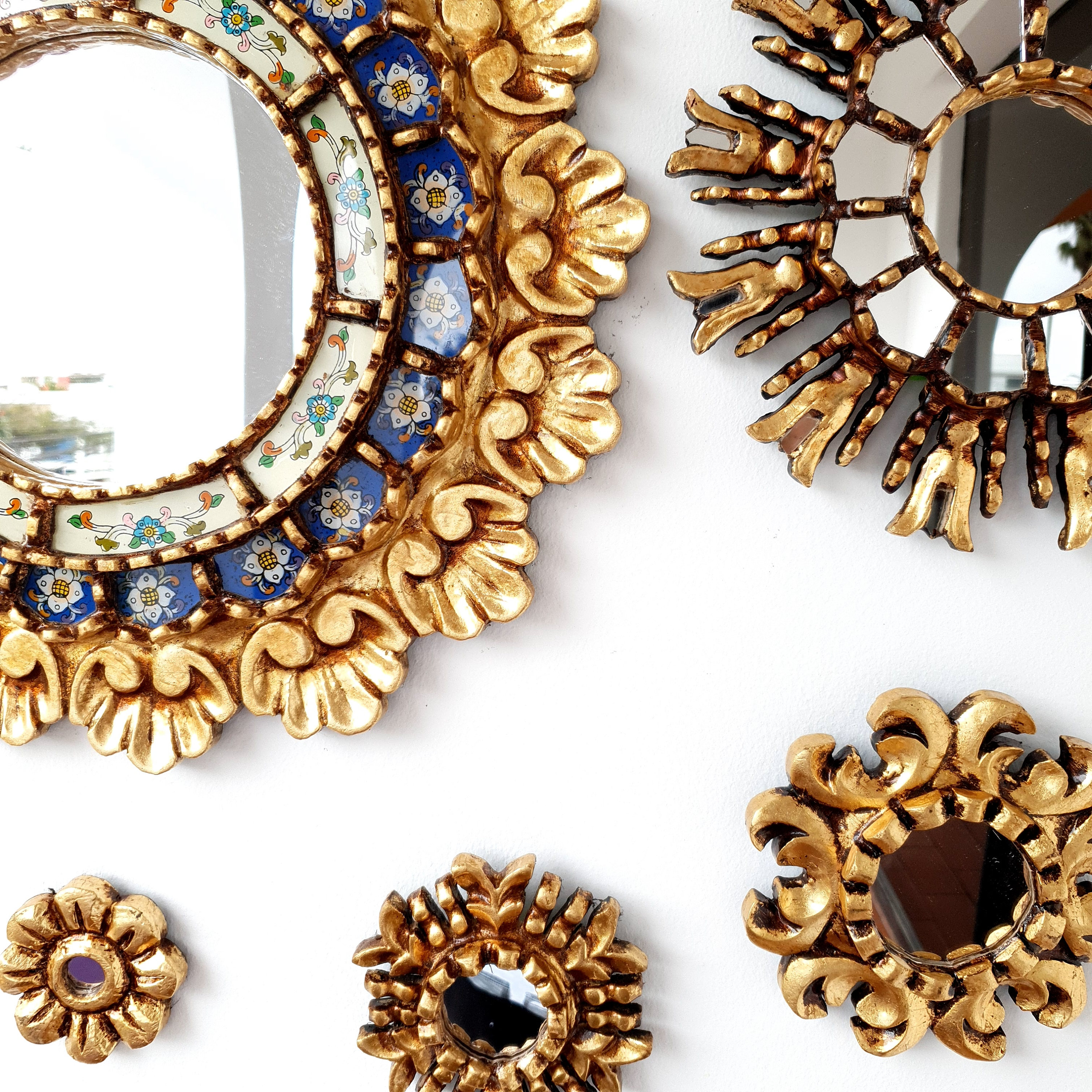 Peruvian Mirrors blue Acoustic Shell Interior - Etsy