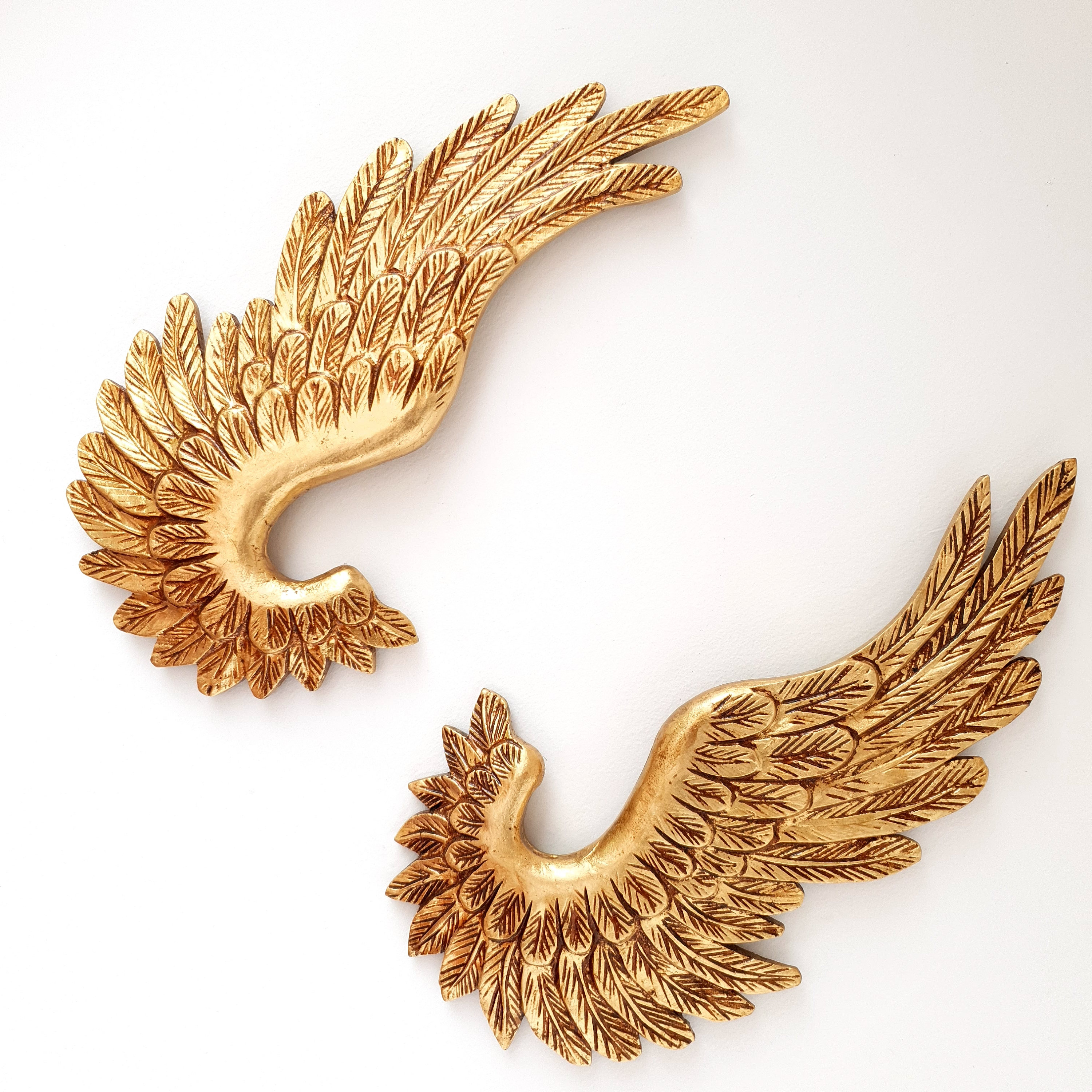 Wings Blessed Hand-carved wooden wings laminated to the leaf | Etsy