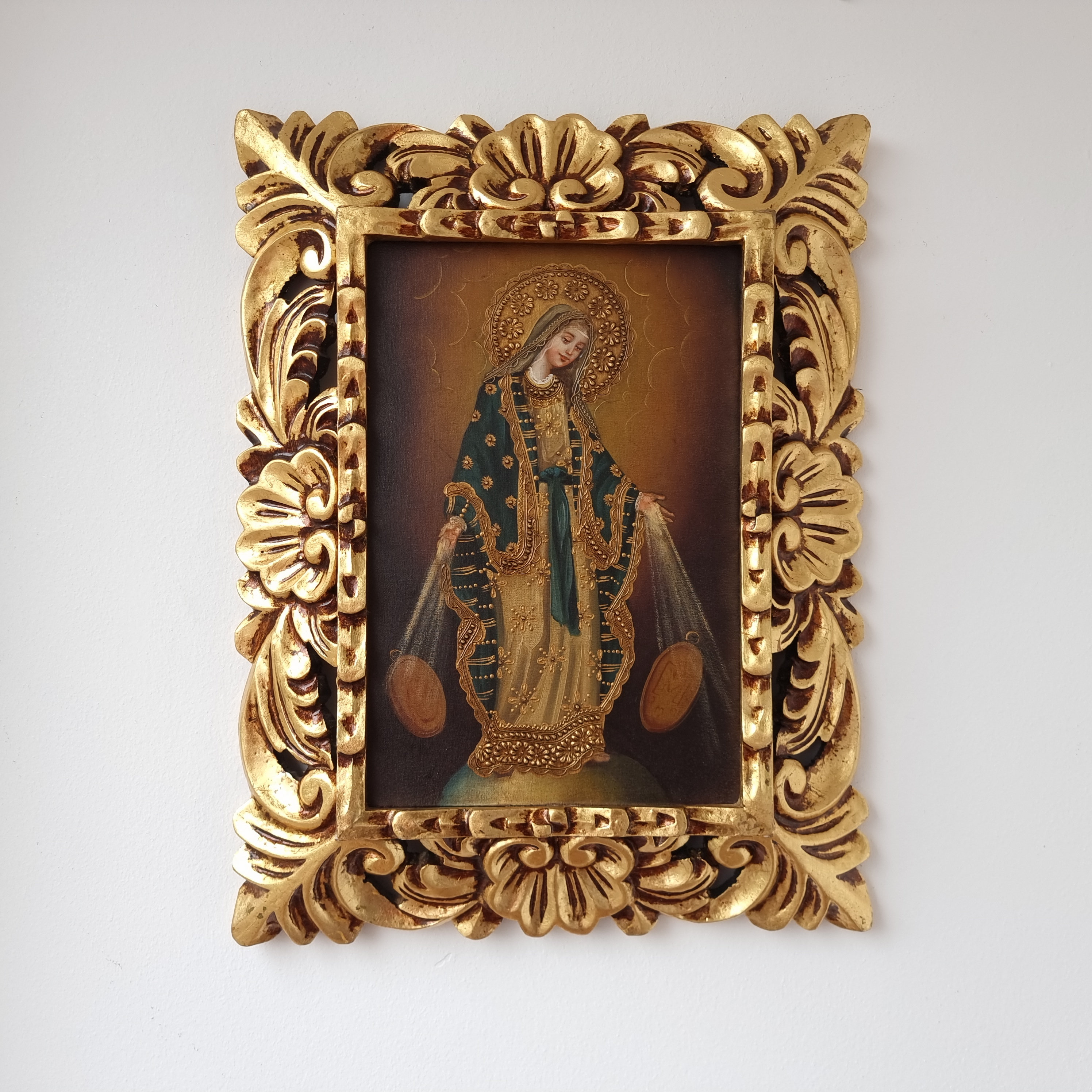 Cuzco Painting With Frame "miraculous Medal" - Religious Art - Interior ...
