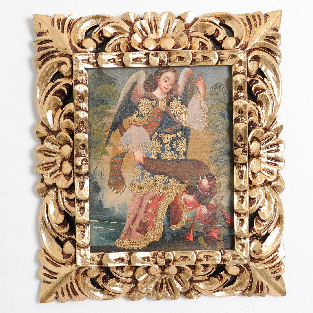Cuzco Painting With Frame "archangel Gabriel" - Religious Art ...