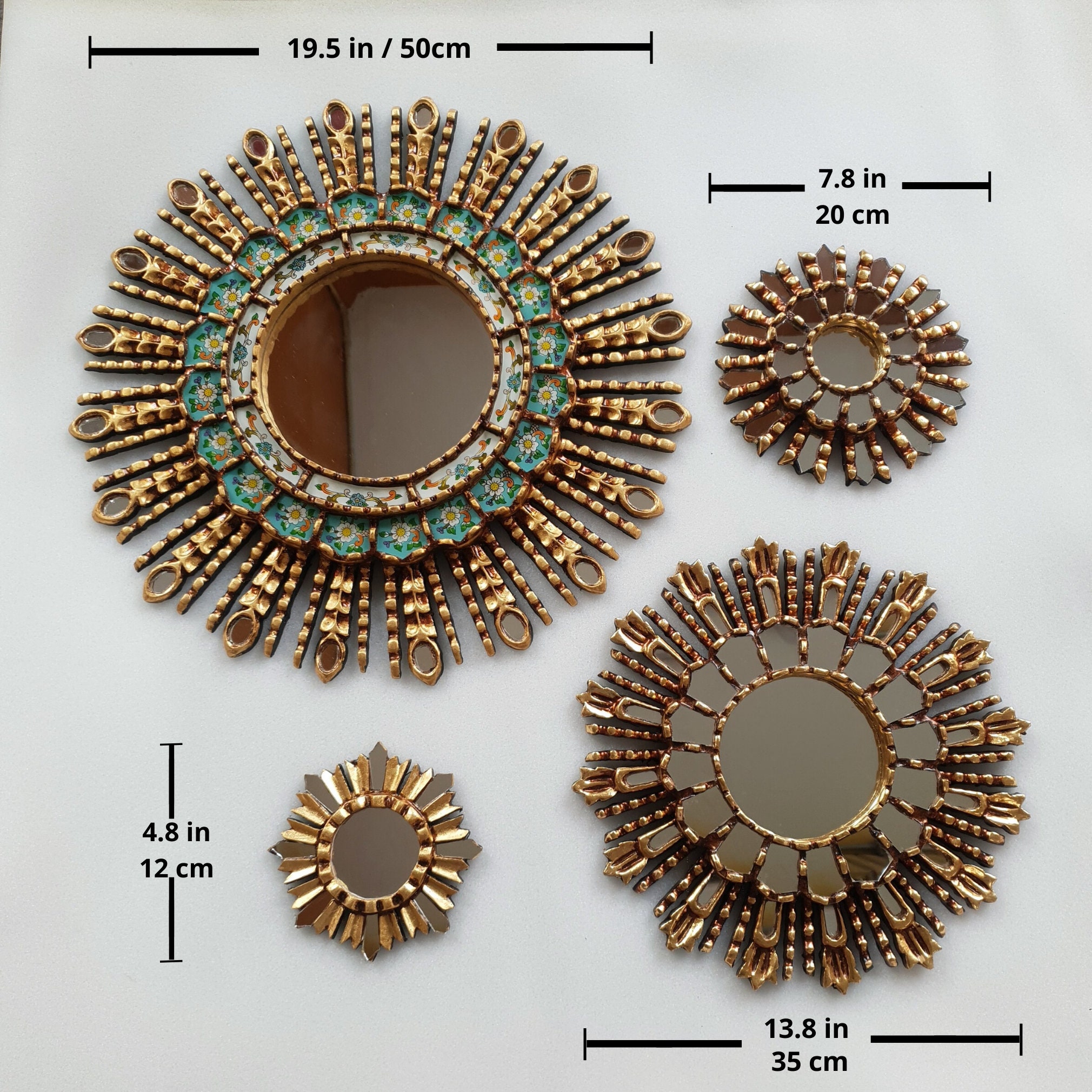 Peruvian Mirrors Turquesa Decoración Interiores | Etsy