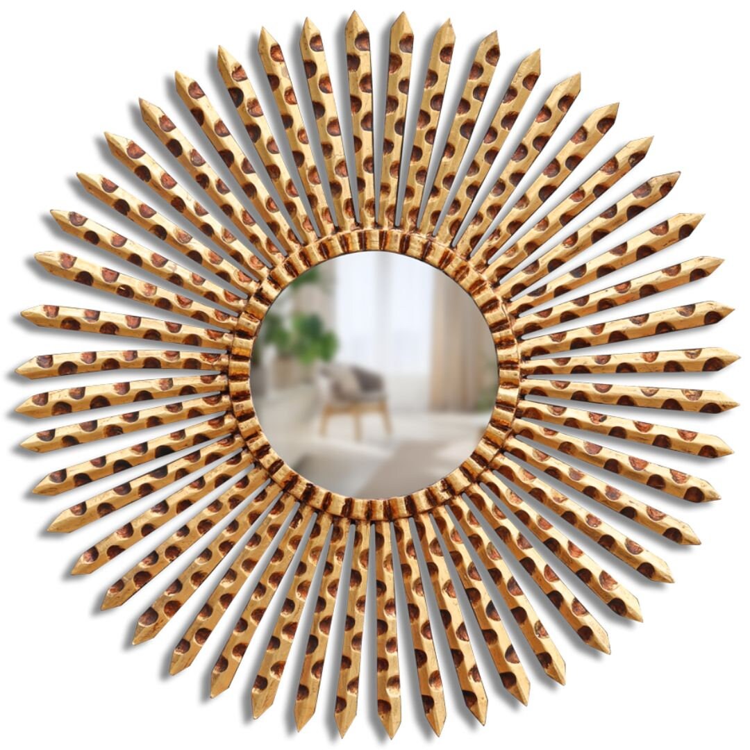 Hermosa Mirror sol 70cm Gold interior Decoration Wall Mirror Home ...