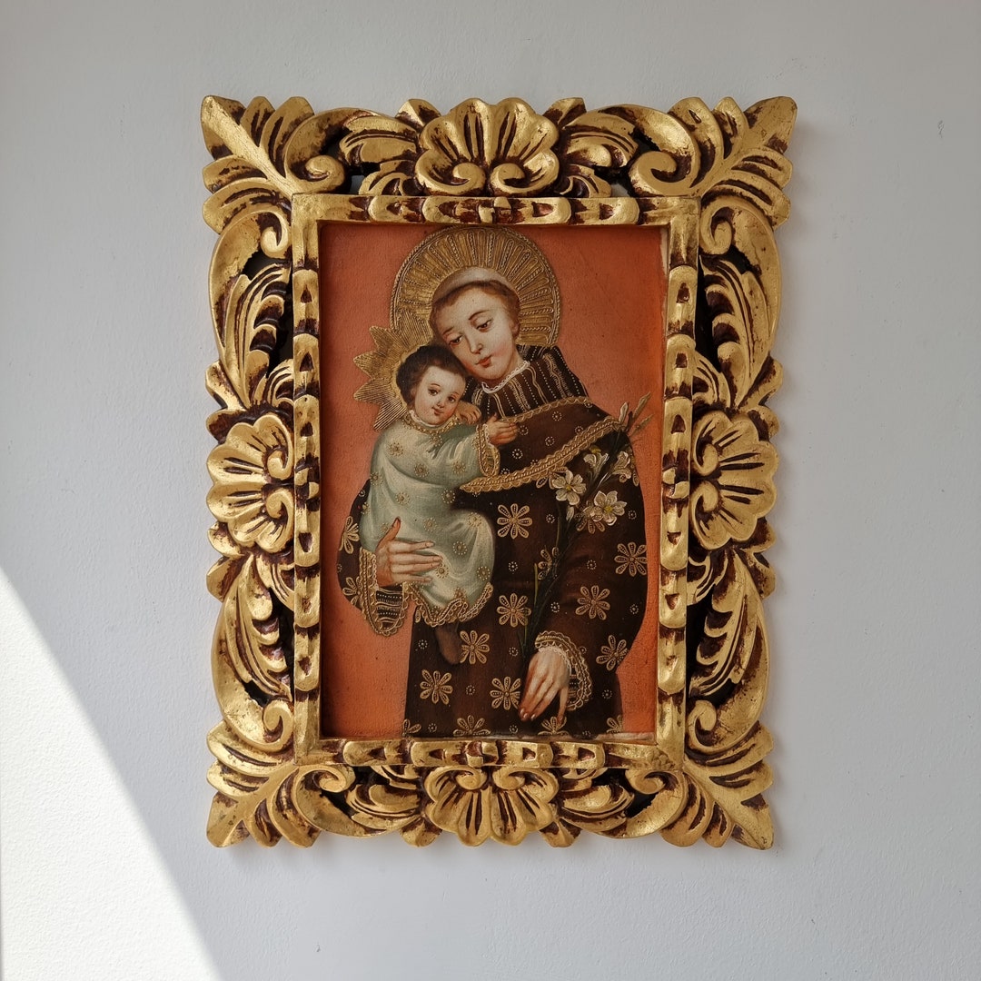 Cuzco Painting With saint Anthony Frame Religious Art Interior ...