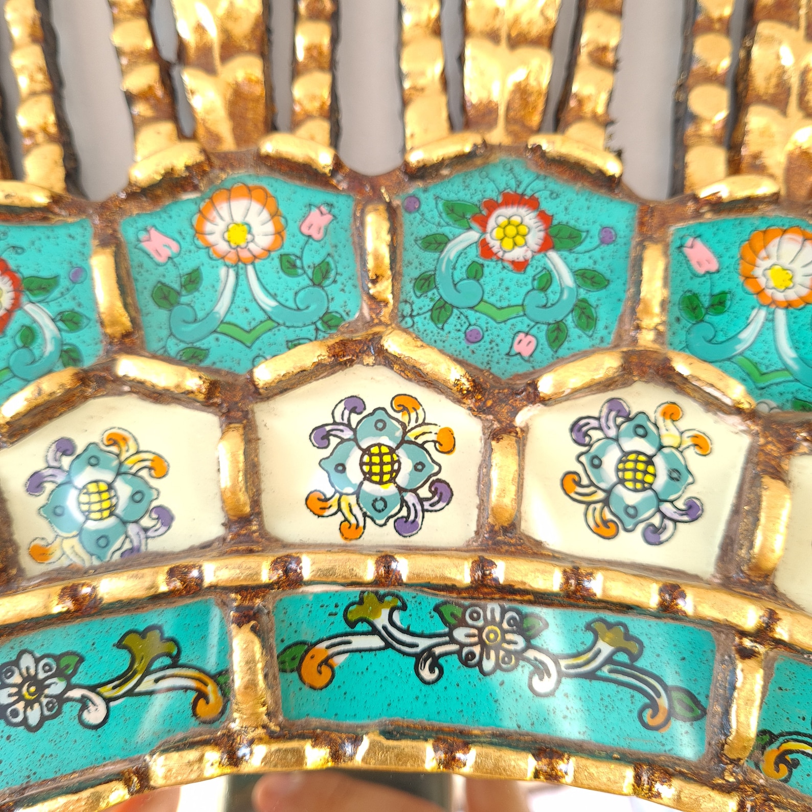 Peruvian Mirrors "eye 78 Cm Turquoise" - Interior Decoration - Wall ...