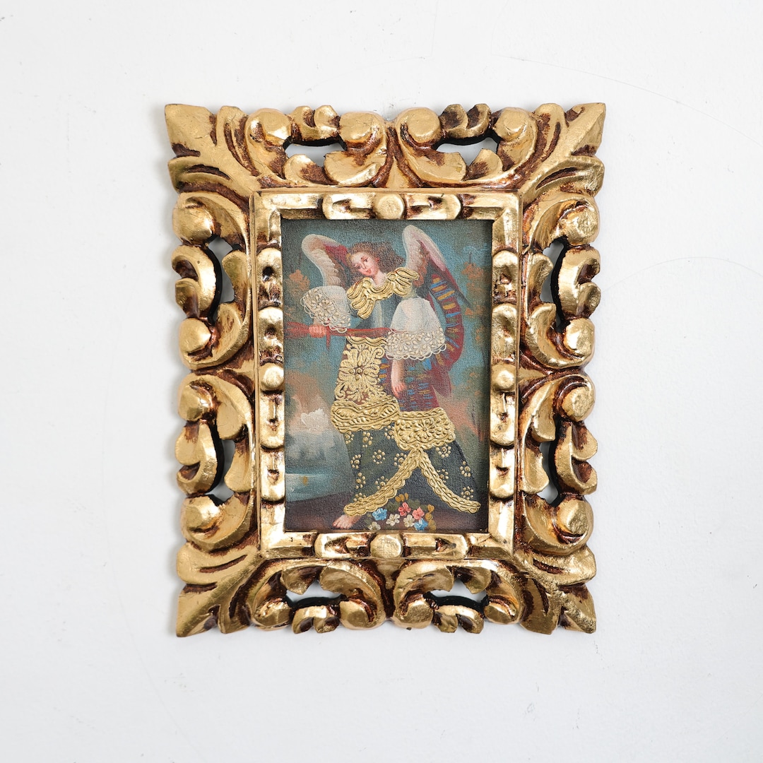 Cuzco Painting With Frame arcangel San Miguel Interior Decoration Cusco ...