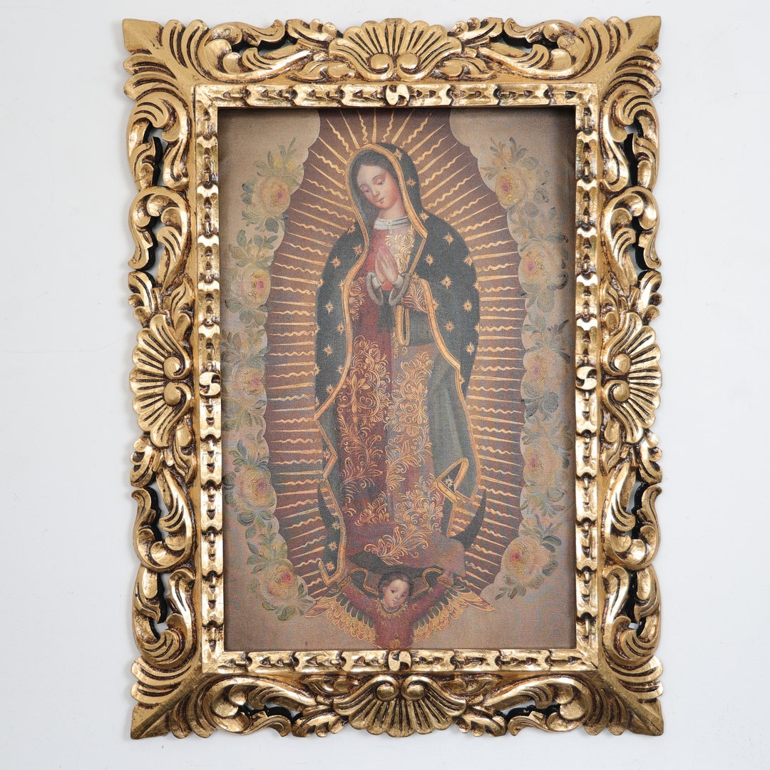 Cusco Painting With Frame "virgin of Guadalupe" - Religious Art ...