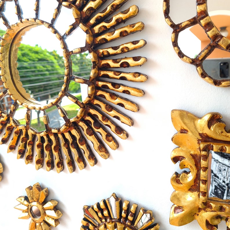 Peruvian Mirrors "sol Espada - Blue" - Interior Decoration - Wall ...