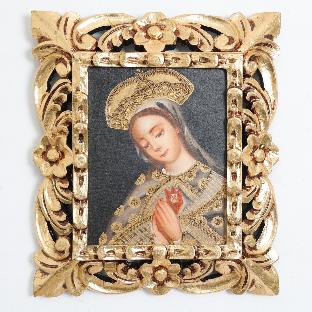 Cusco Painting With Frame "virgin of Mercy" - Religious Art - Interior ...