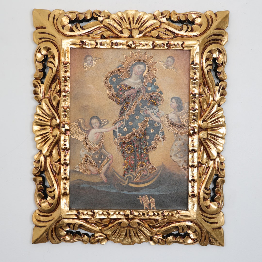 Cusco Painting With Frame virgin of the Assumption Religious Art ...