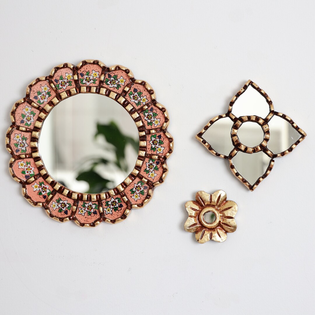 Peruvian Mirrors gloriosa Melon Interior Decoration Wall Mirror Home ...