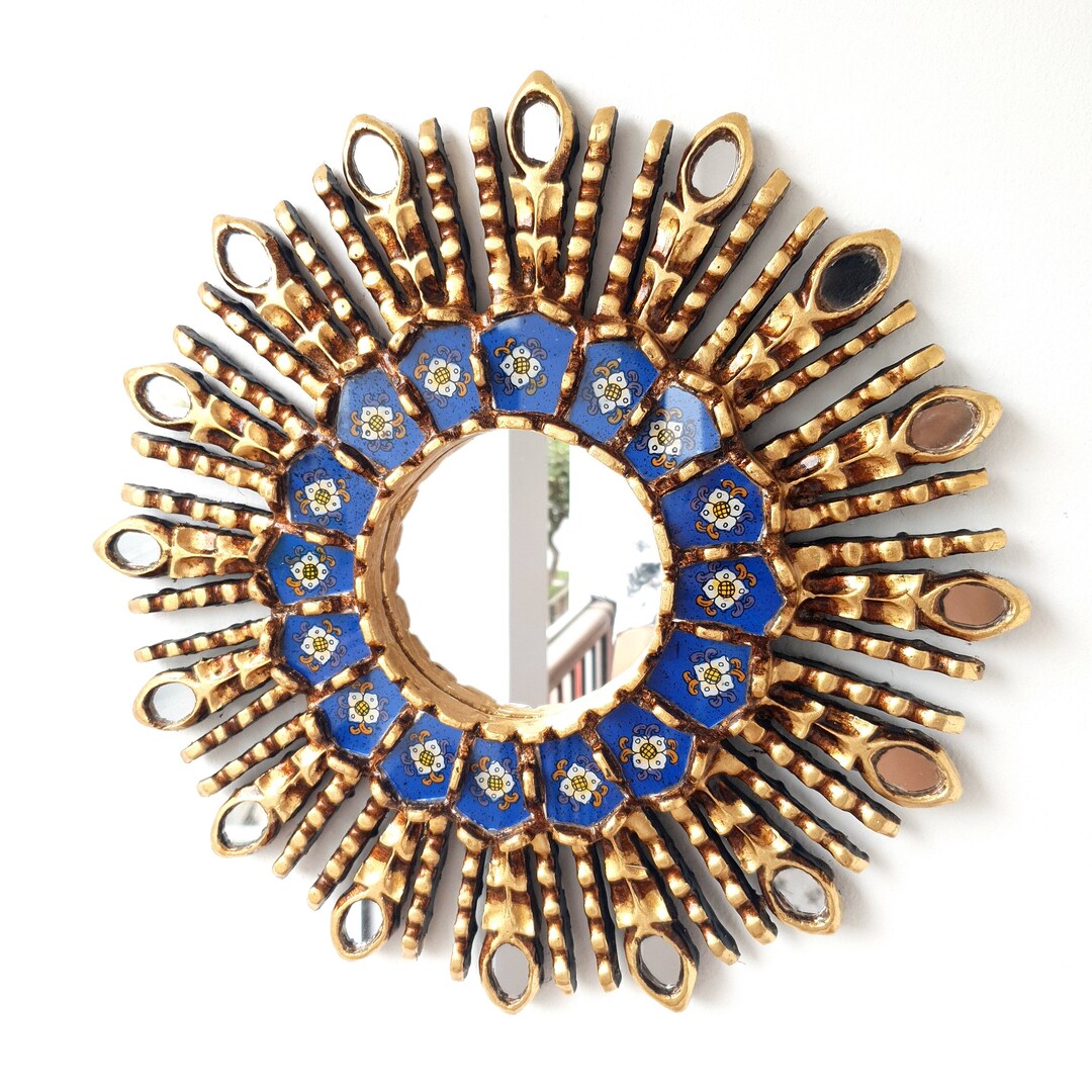 Peruvian Mirrors blue Eye 35cm Interior Decoration Wall Mirror Home ...
