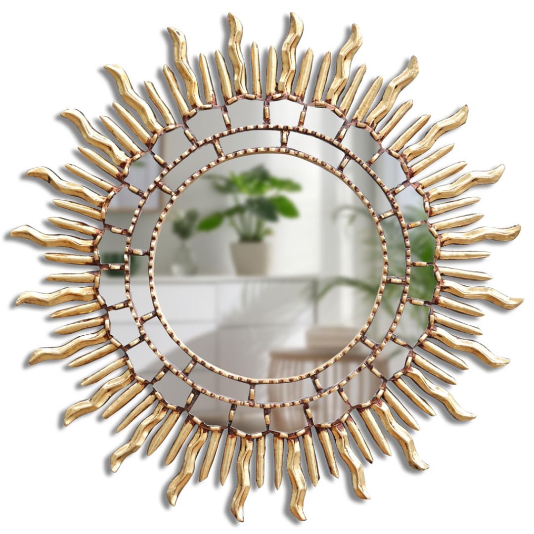 Peruvian Mirrors twisted Sun 60cm Interior Decoration Wall Mirror Home ...