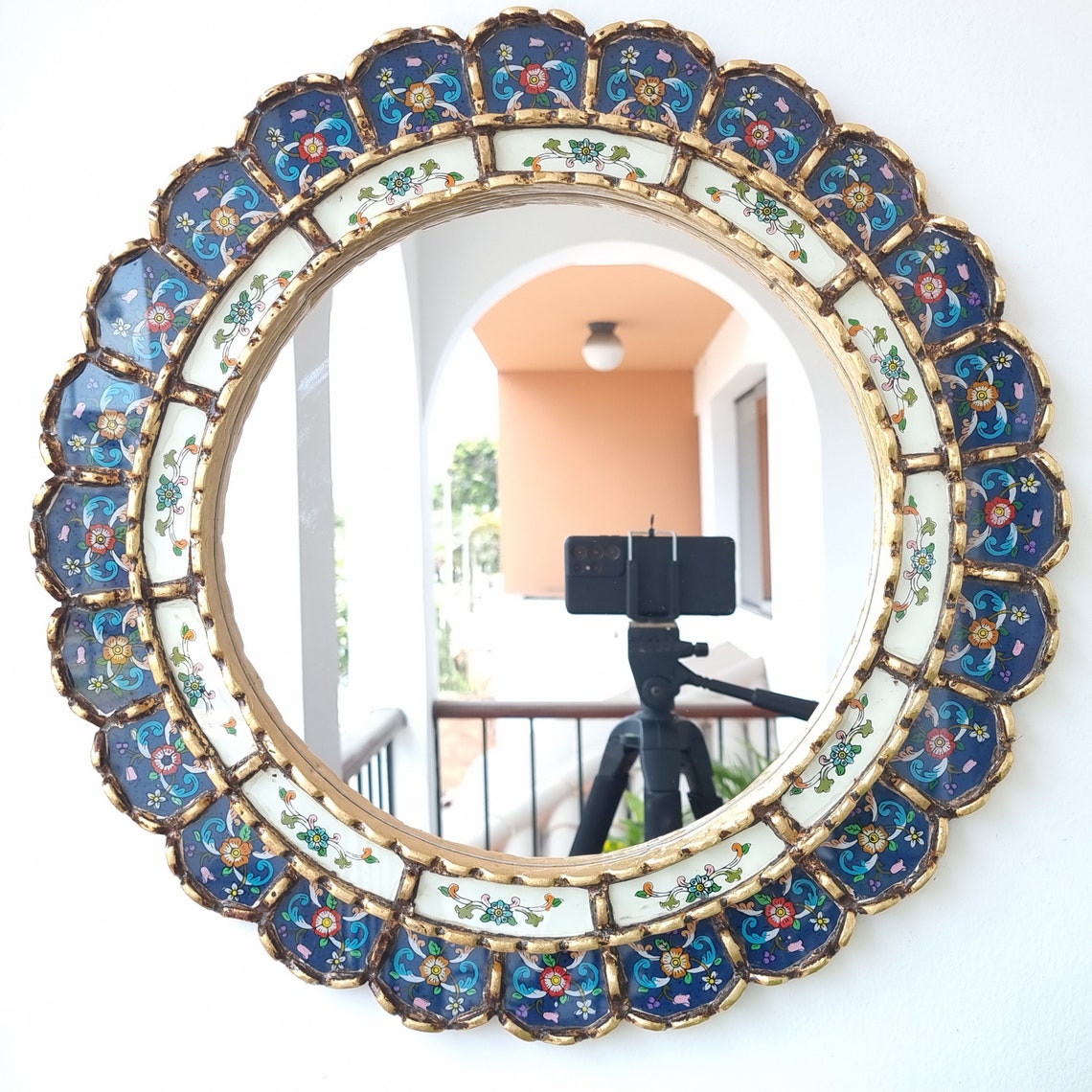 Peruvian Mirrors harmonious 50cm Dark Blue - Etsy