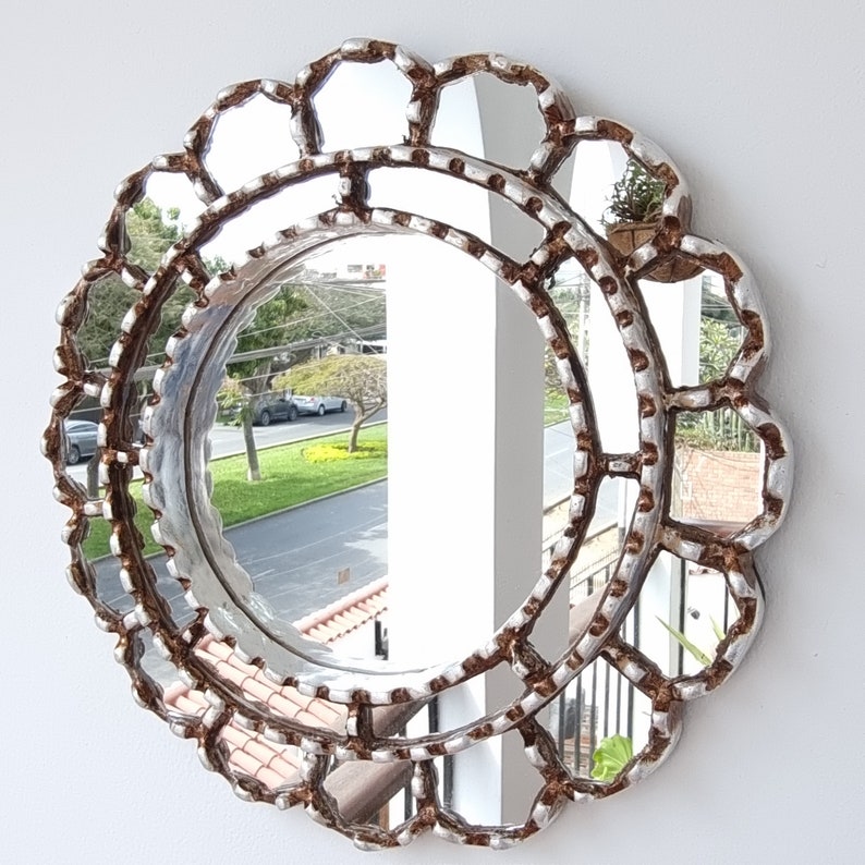 Peruvian Mirrors "armoniosa 30cm Silver"- Interior Decoration - Wall ...