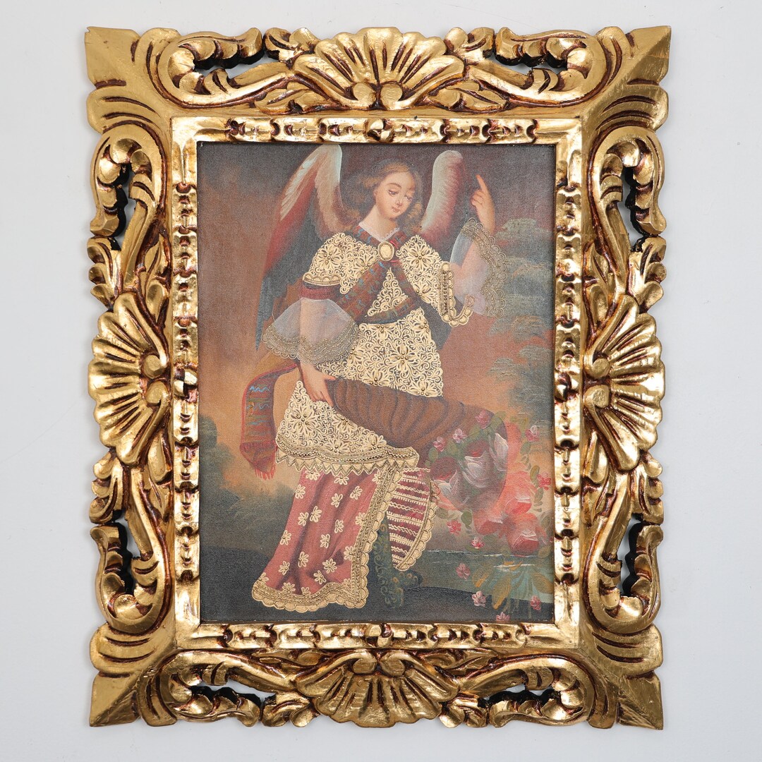 Cusco Painting With Frame "archangel Gabriel" - Religious Art ...