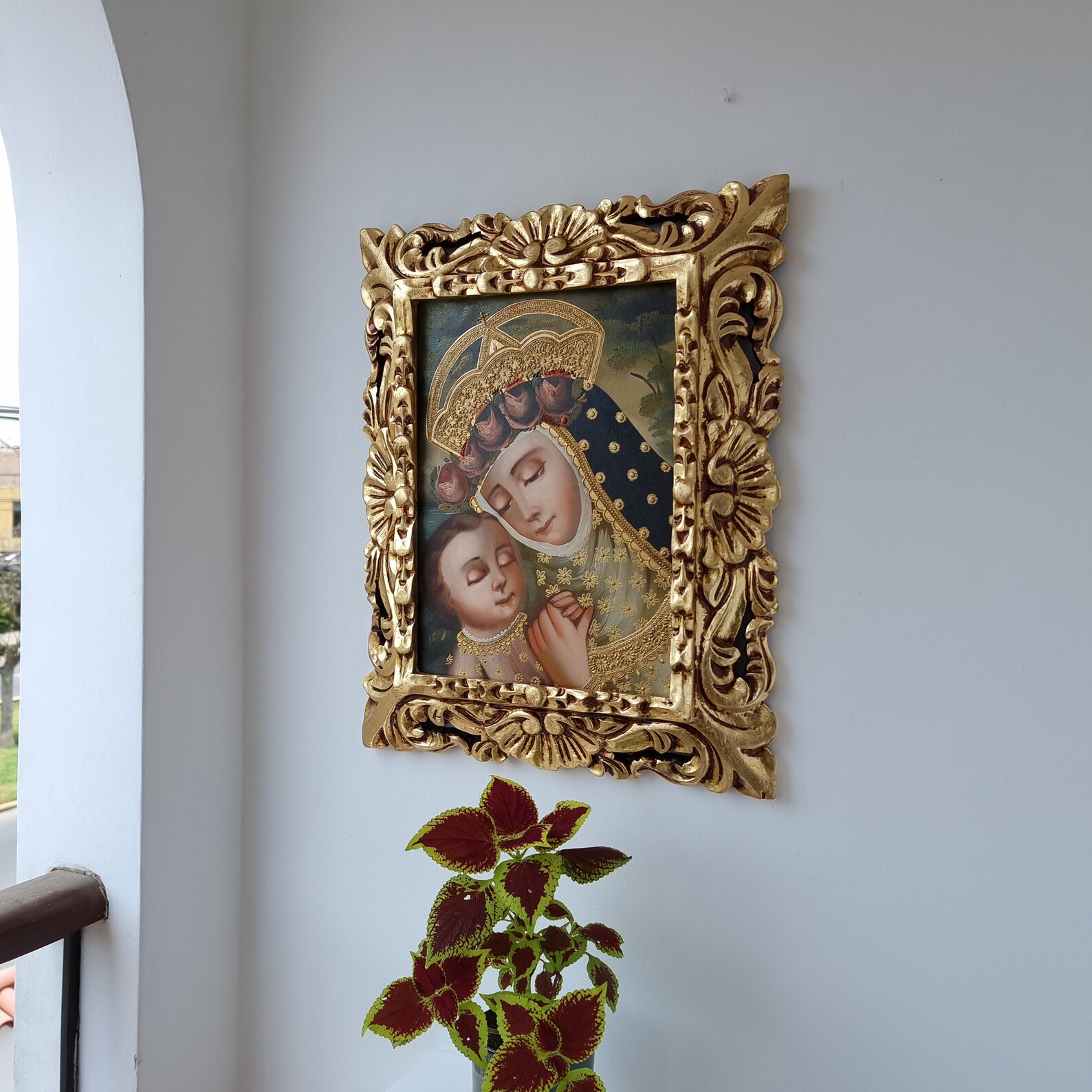 Cuzco Painting With Frame "santa Rosa De Lima" - Religious Art ...