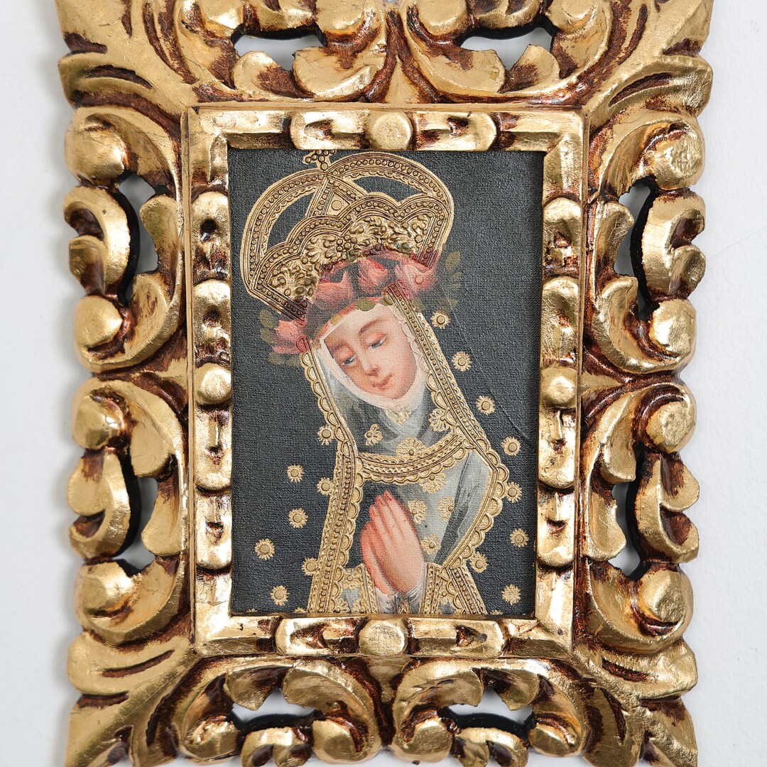 Cuzco Painting With Frame "santa Rosa De Lima" - Interior Decoration ...