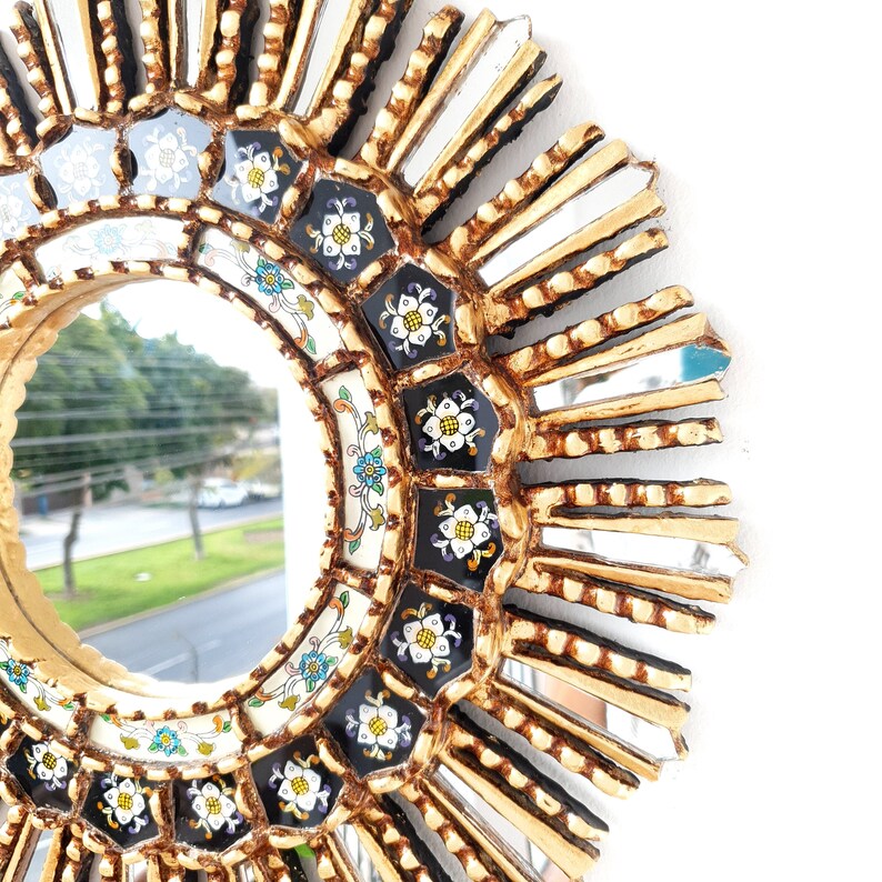 Peruvian Mirrors Black Lime 45cm Wall Mirror - Etsy UK