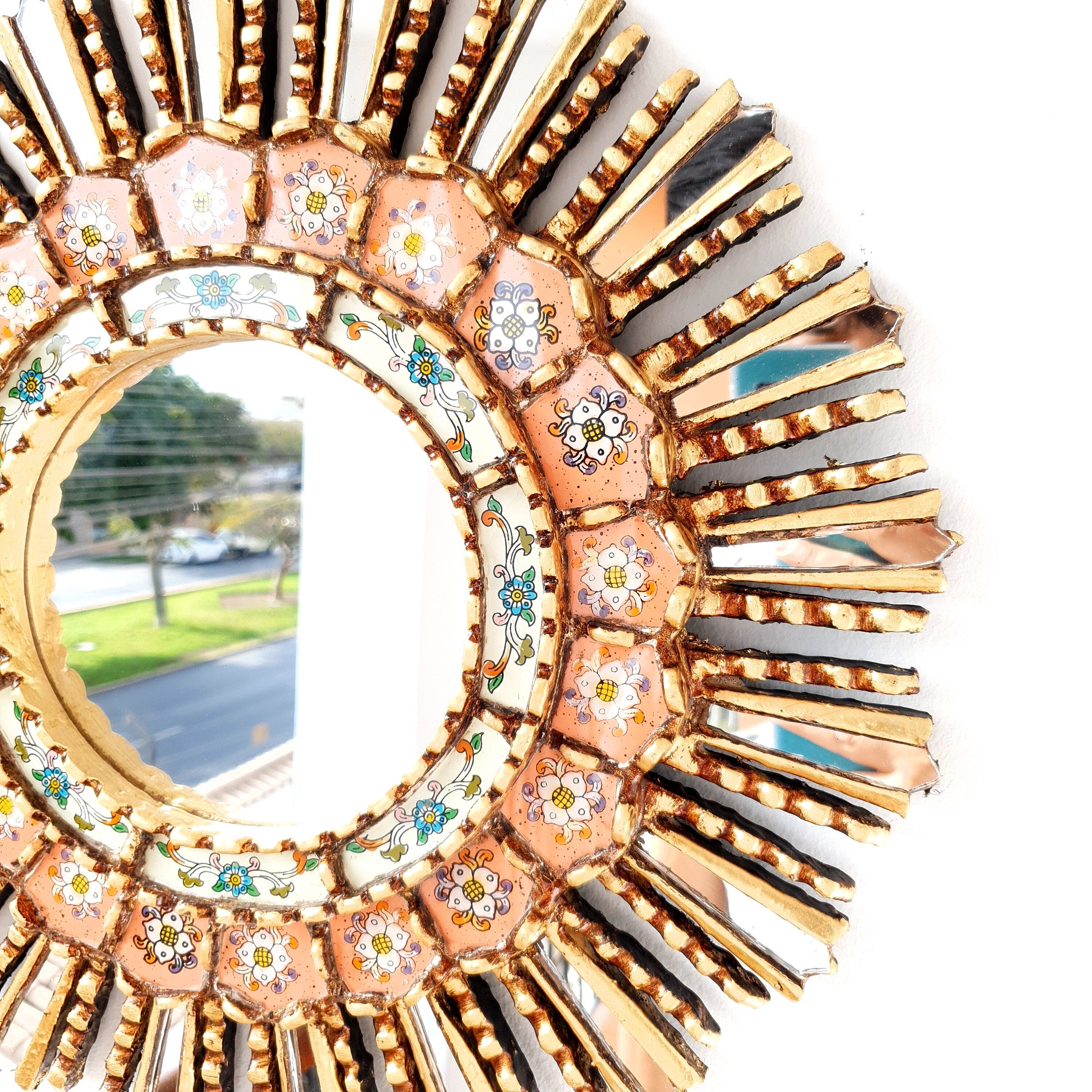 Peruvian Mirrors Lima Melon 45cm Wall Mirror - Etsy UK