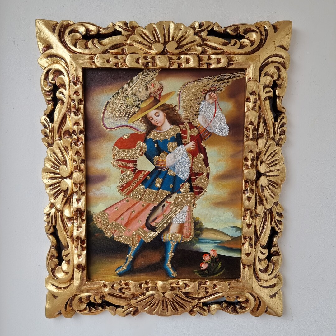 Cuzco Painting With Frame archangel Saint Raphael Religious Art ...