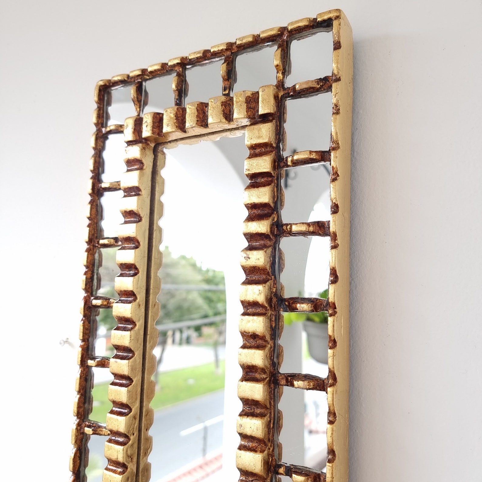 Peruvian Mirrors "gold Mosaic Column 100cm" - Interior Decoration ...