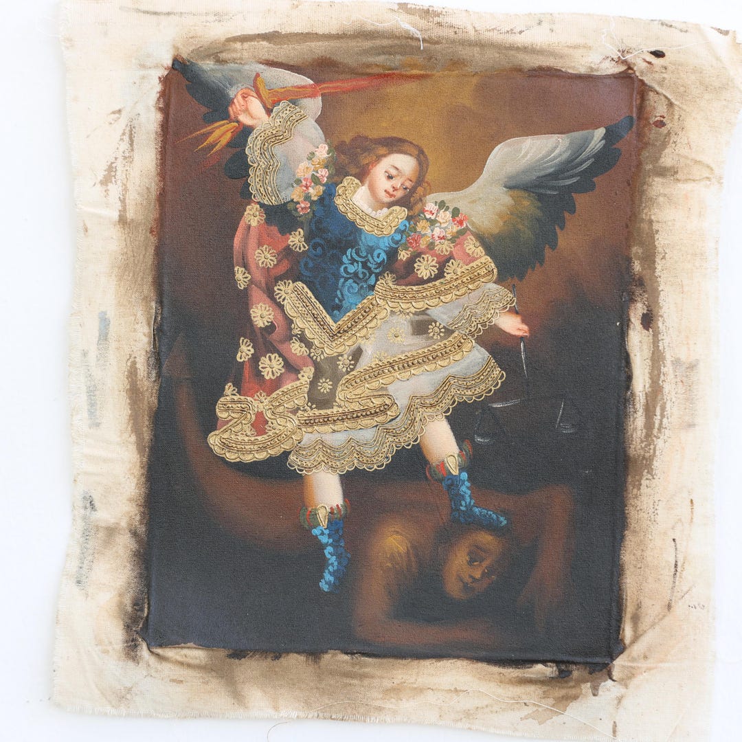 Cuzco Painting, Andean Colonial Art, Handmade in Peru | Virgin, Saints ...