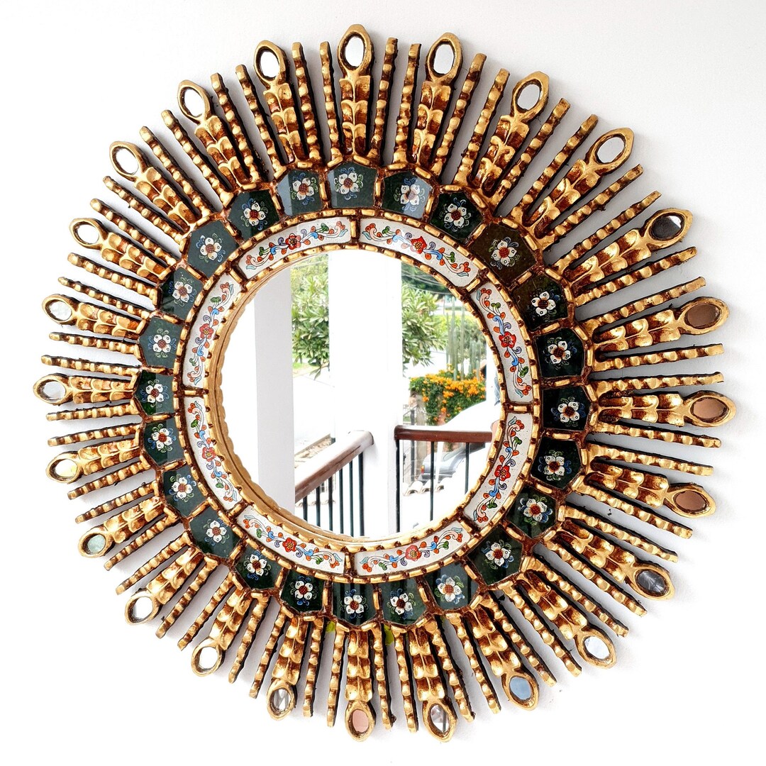 Peruvian Mirrors ""- Military Green Eye 60cm - Wall Mirror - Home ...