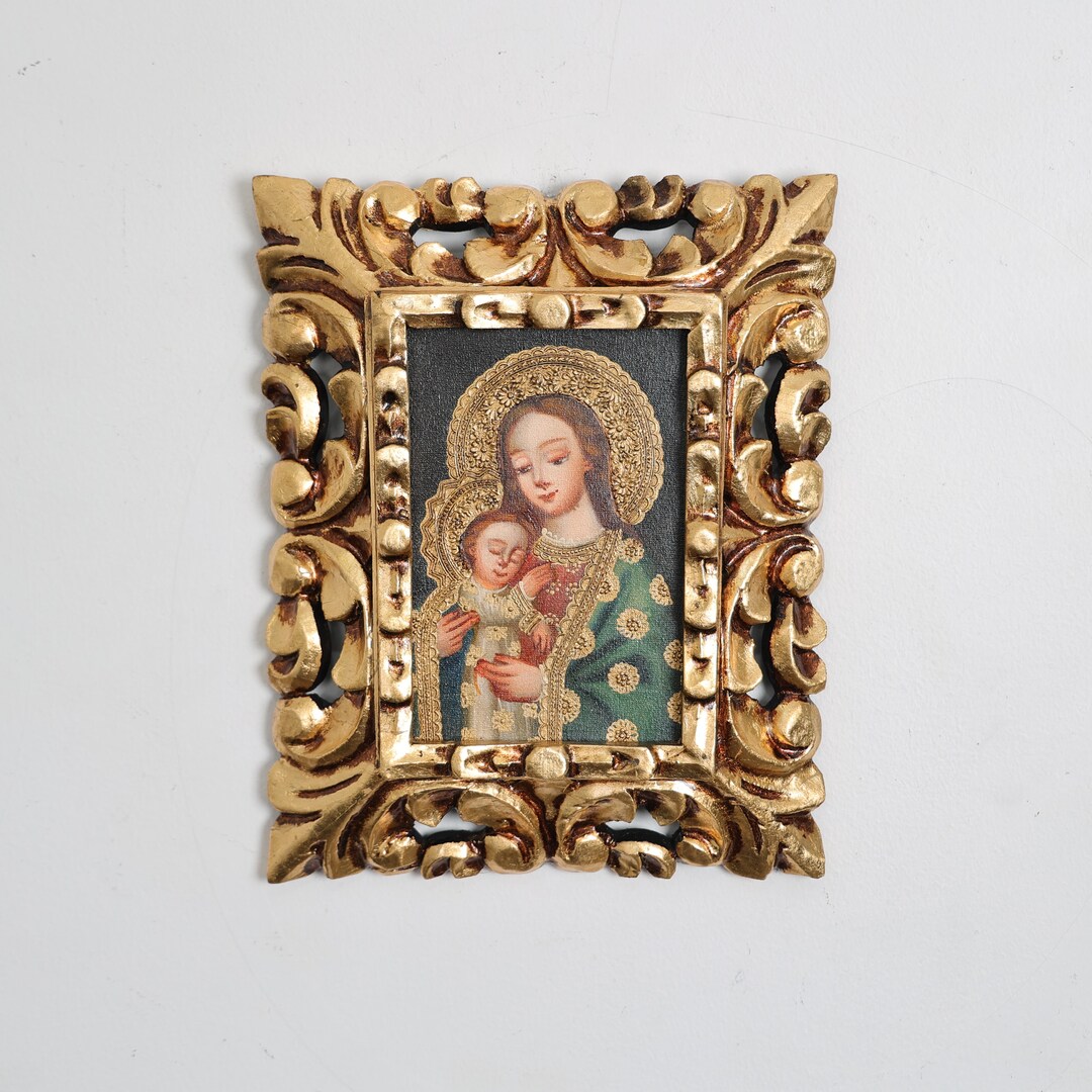 Cuzco Painting With Frame virgin With Child Interior Decoration Cusco ...