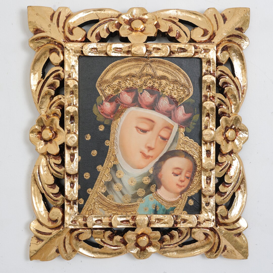 Cuzco Painting With Frame "saint Rose of Lima" - Religious Art ...