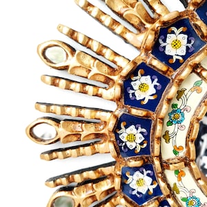 Peruvian Mirrors Dark Blue Eye 40cm Wall Mirror Home Decoration ...