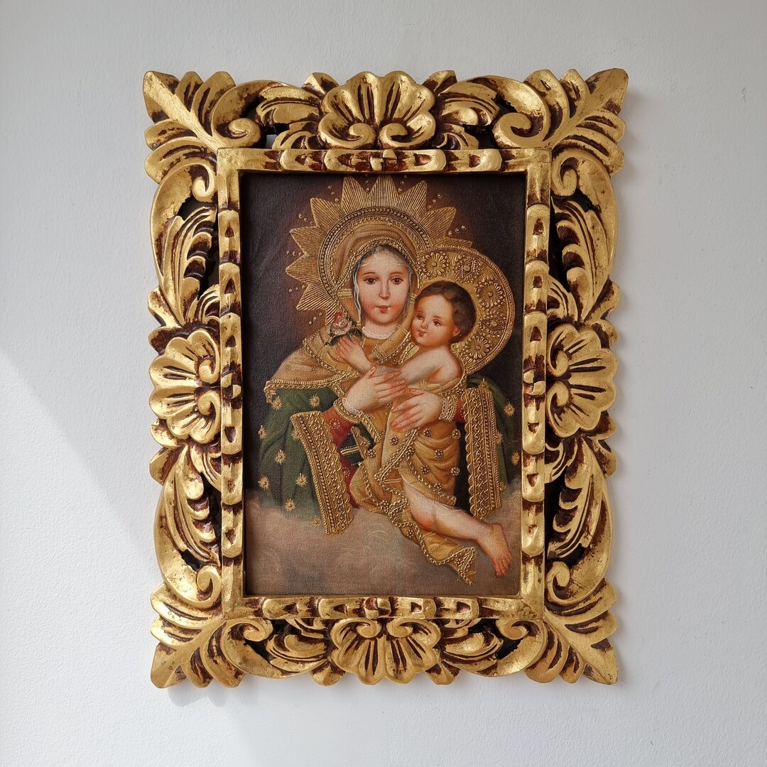 Cuzco Painting With Frame virgin of Schoenstatt Religious Art Interior ...