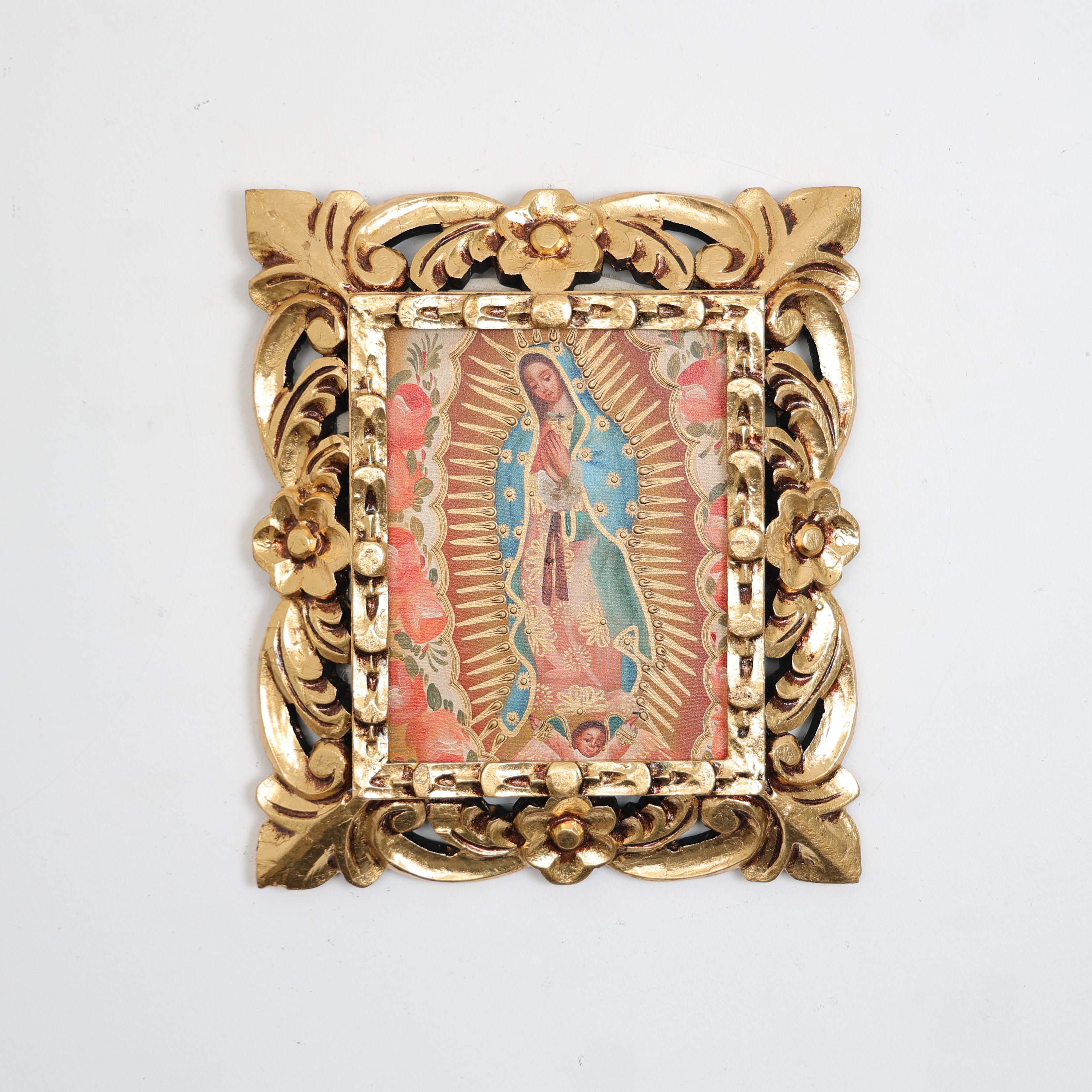 Cuzco Painting With Frame "virgin of Guadalupe" - Religious Art ...