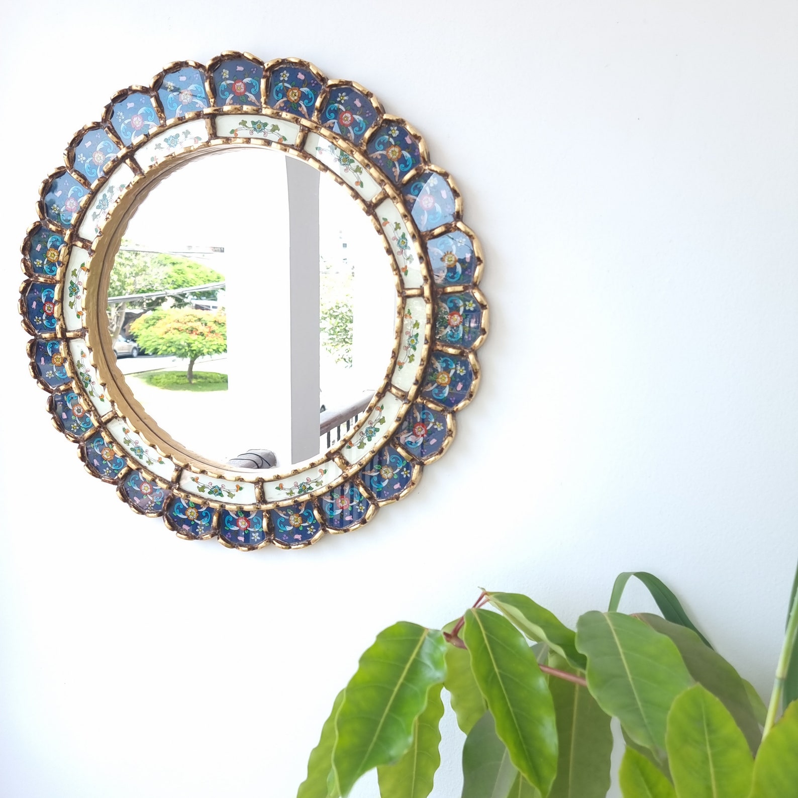 Peruvian Mirrors harmonious 50cm Dark Blue - Etsy